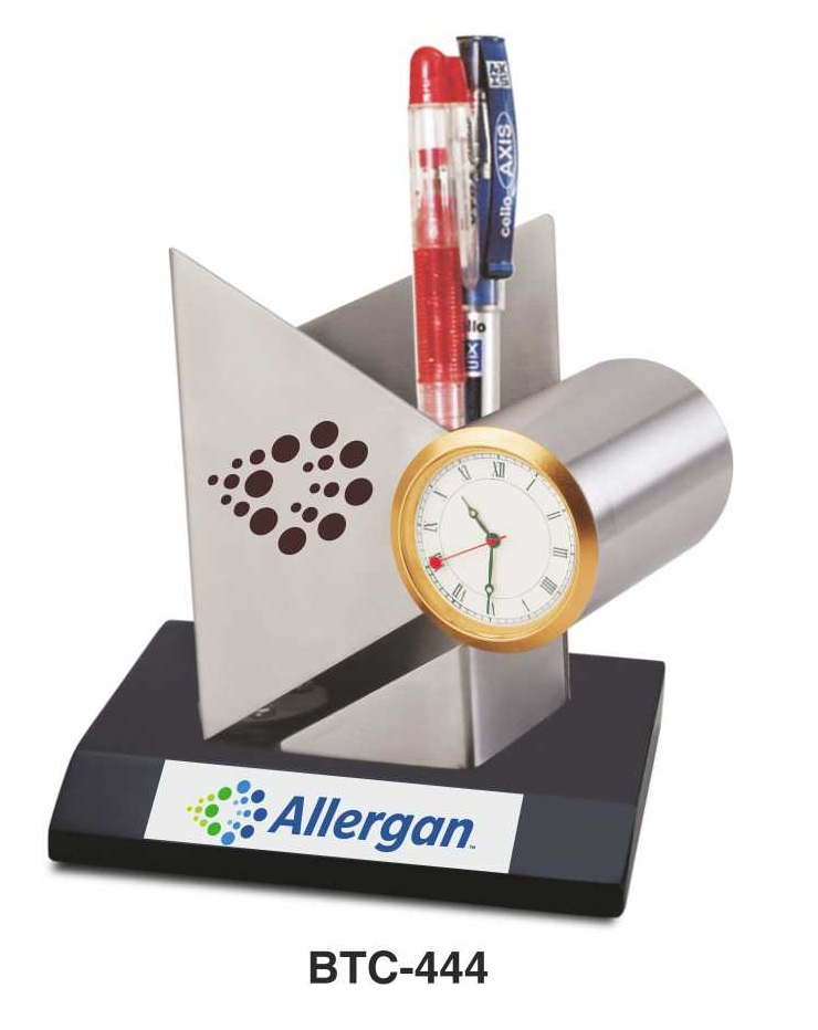 Premium Pen Stand With Clock