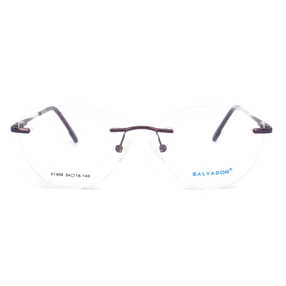 rimless executive optical glasses titan metal eyeglasses eye glasses ...