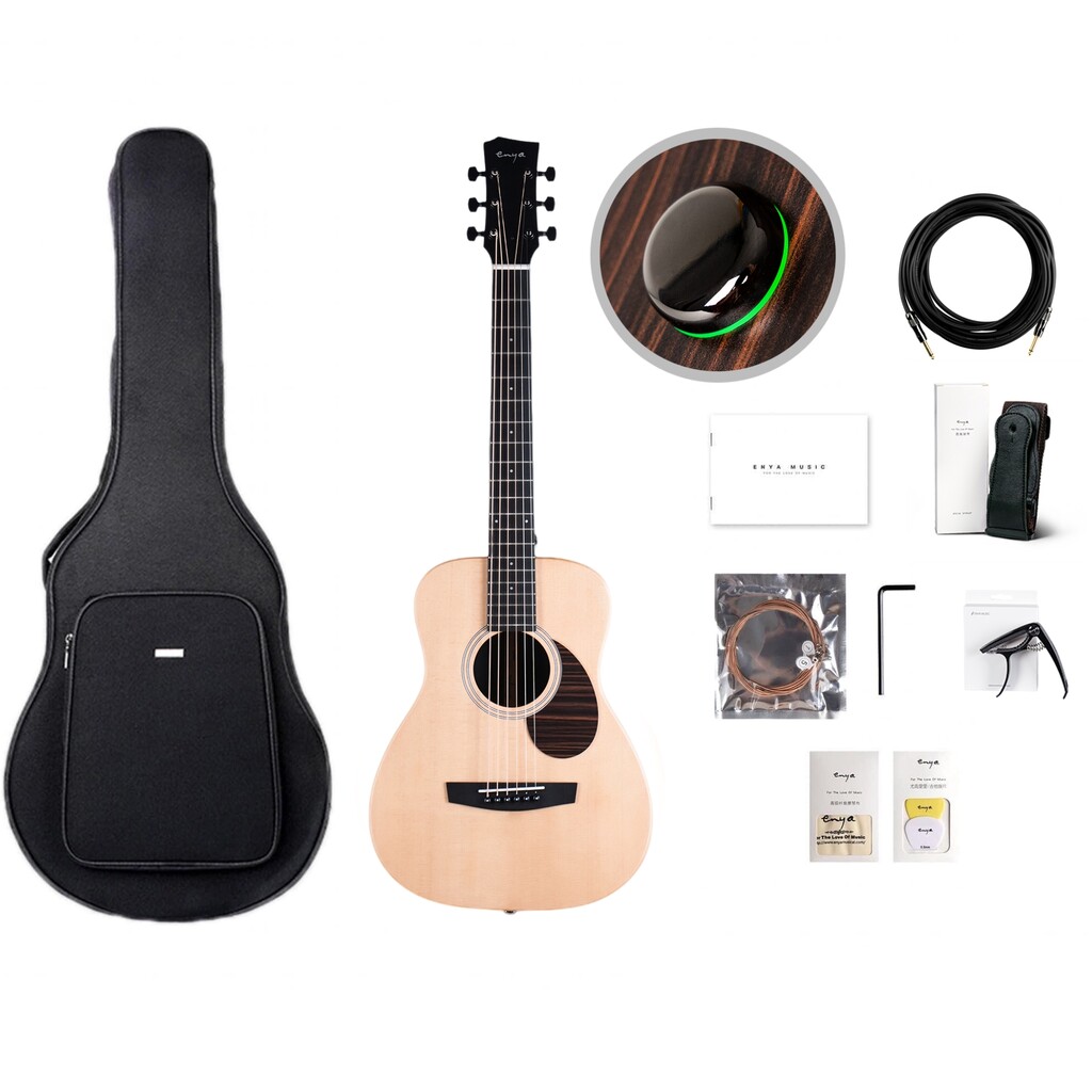 Enya EB-X1 PRO MAX SP1 EQ 34-Inch TransAcoustic Guitar - Natural Matt ...